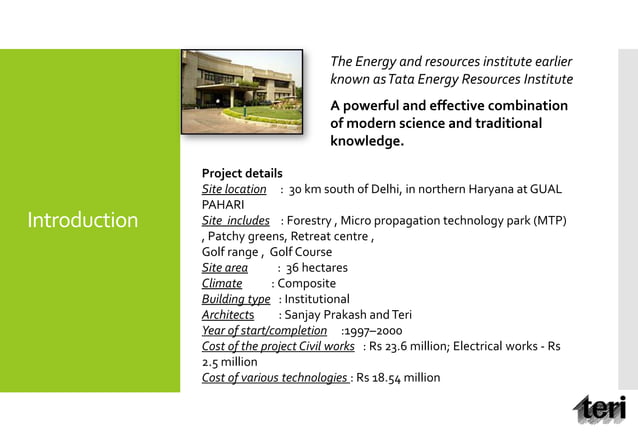 Teri retreat case study | PDF | Power and Energy Industry | Industries