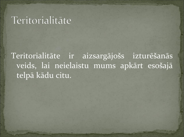 Teritorialitate | PPT