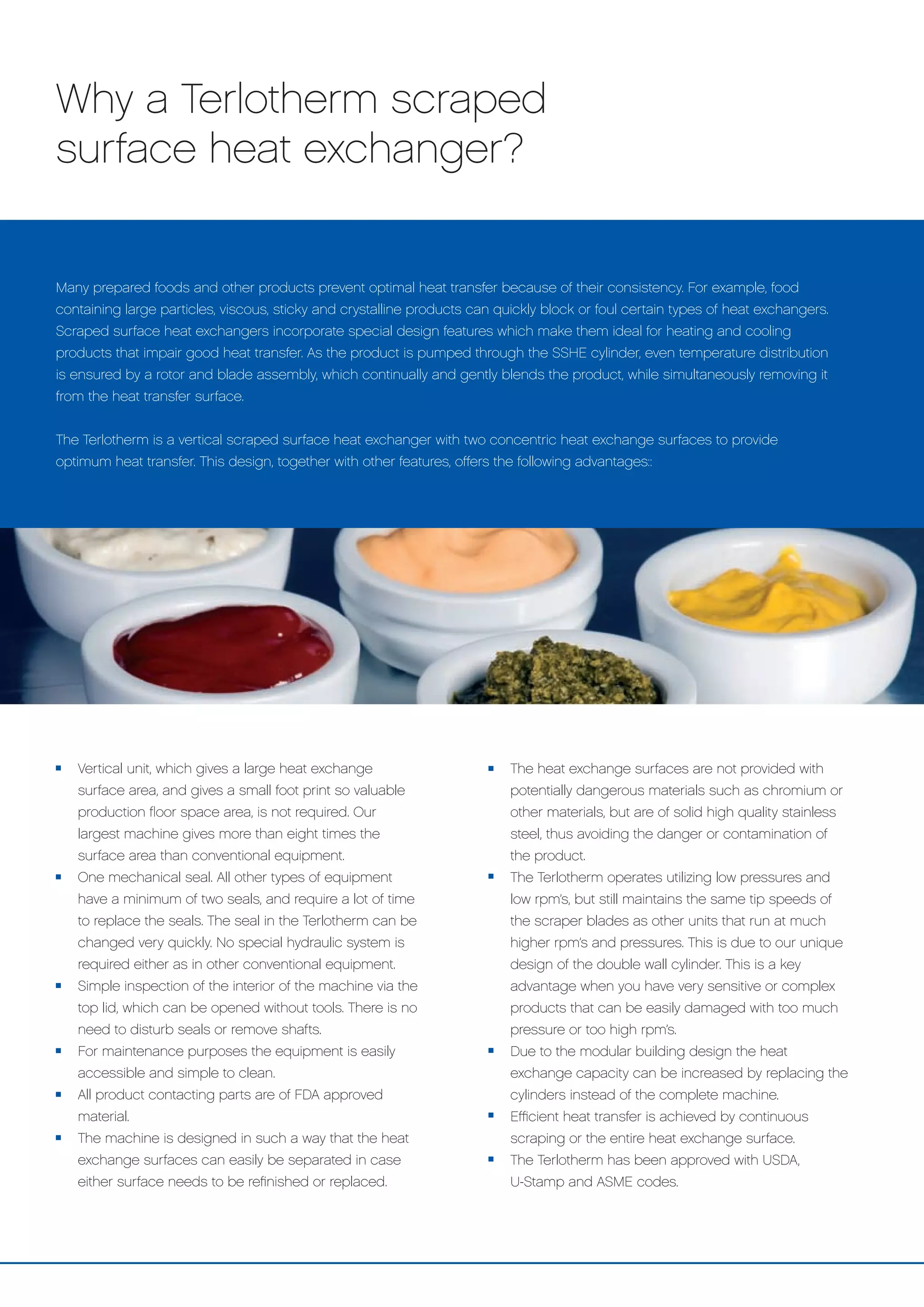 Terlet Terlotherm SSHE Scraped Surface Heat Exchanger | PDF