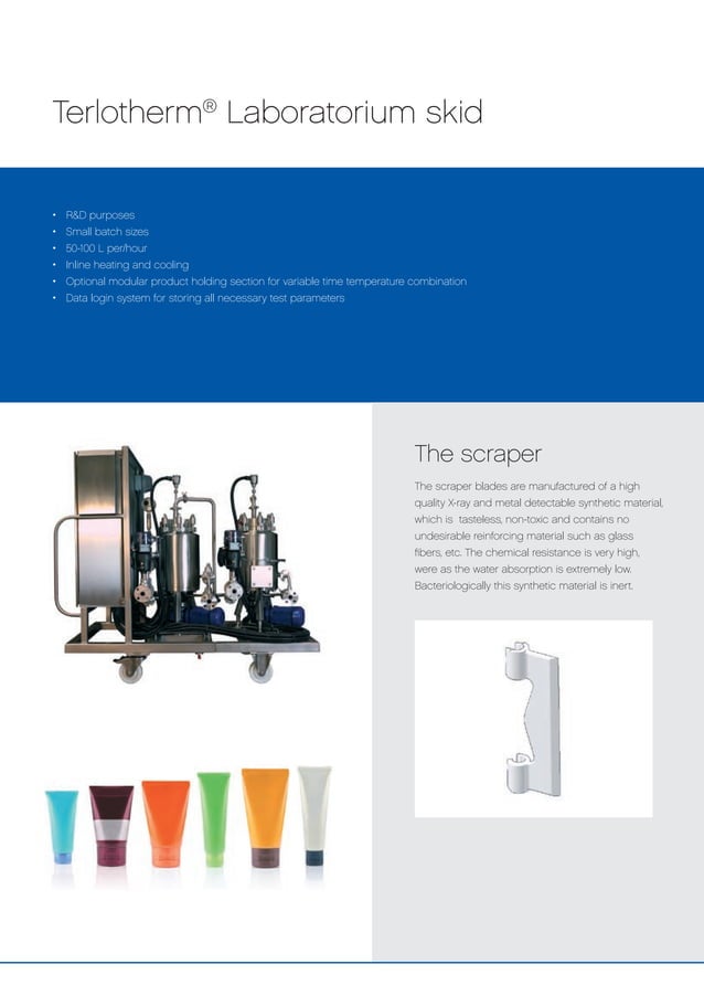 Terlet Terlotherm SSHE Scraped Surface Heat Exchanger | PDF