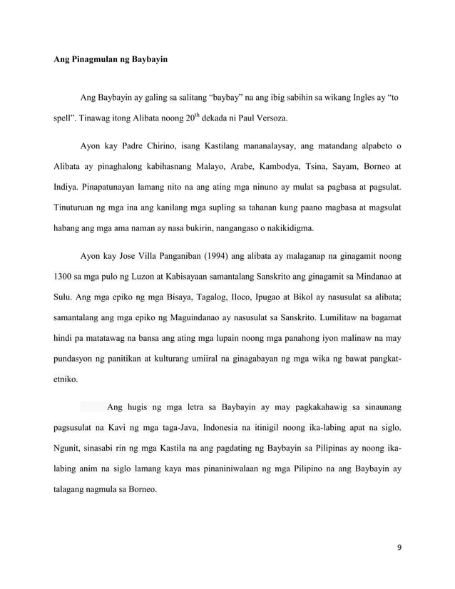 Ebolusyon ng Alpabetong Filipino- Term Paper | DOCX