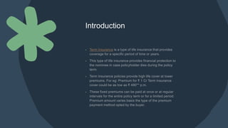 Term insurance | PPTX
