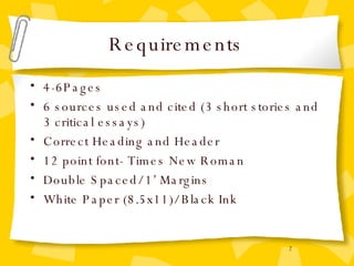 Term Paper Notes | PPT