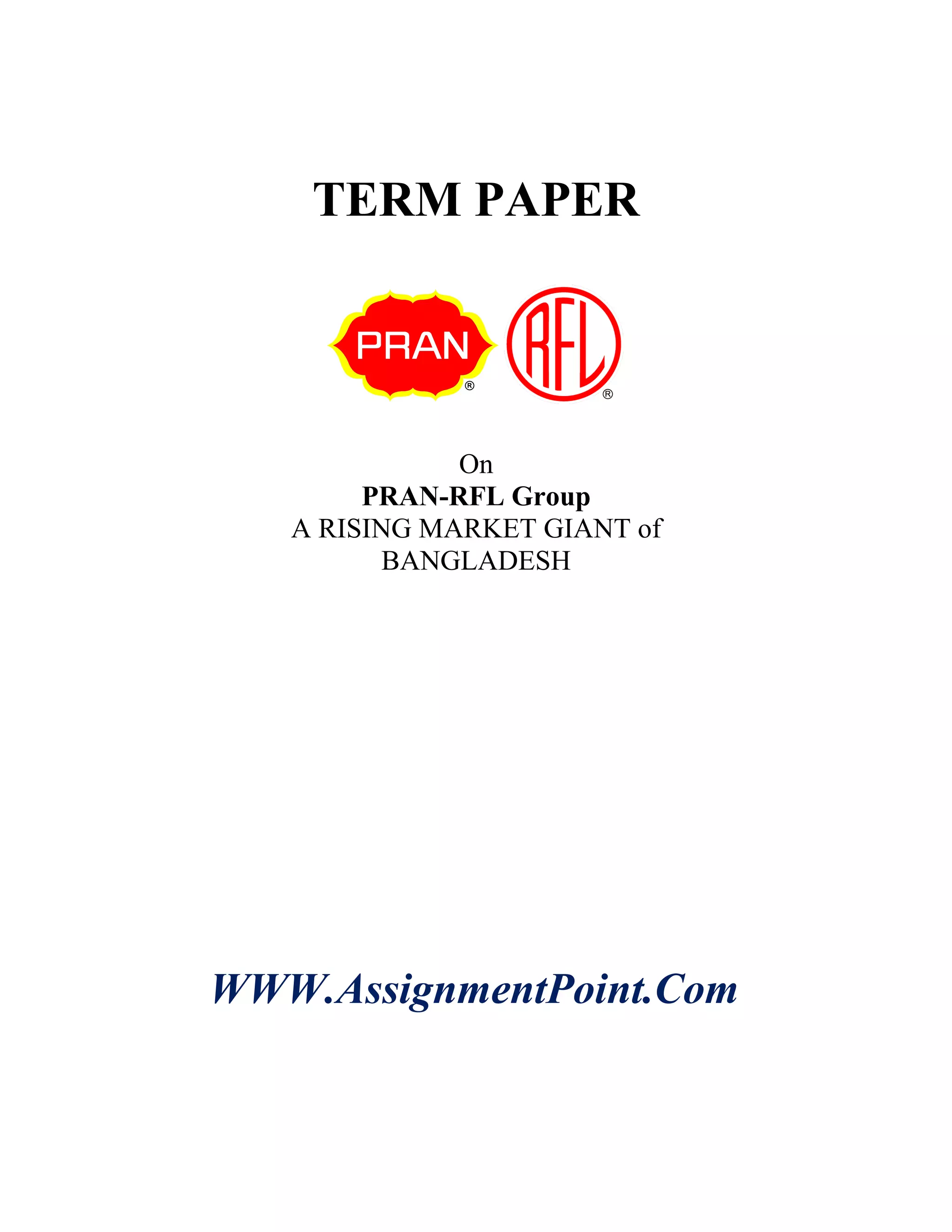 Term paper-on-pran-rfl-group | DOC