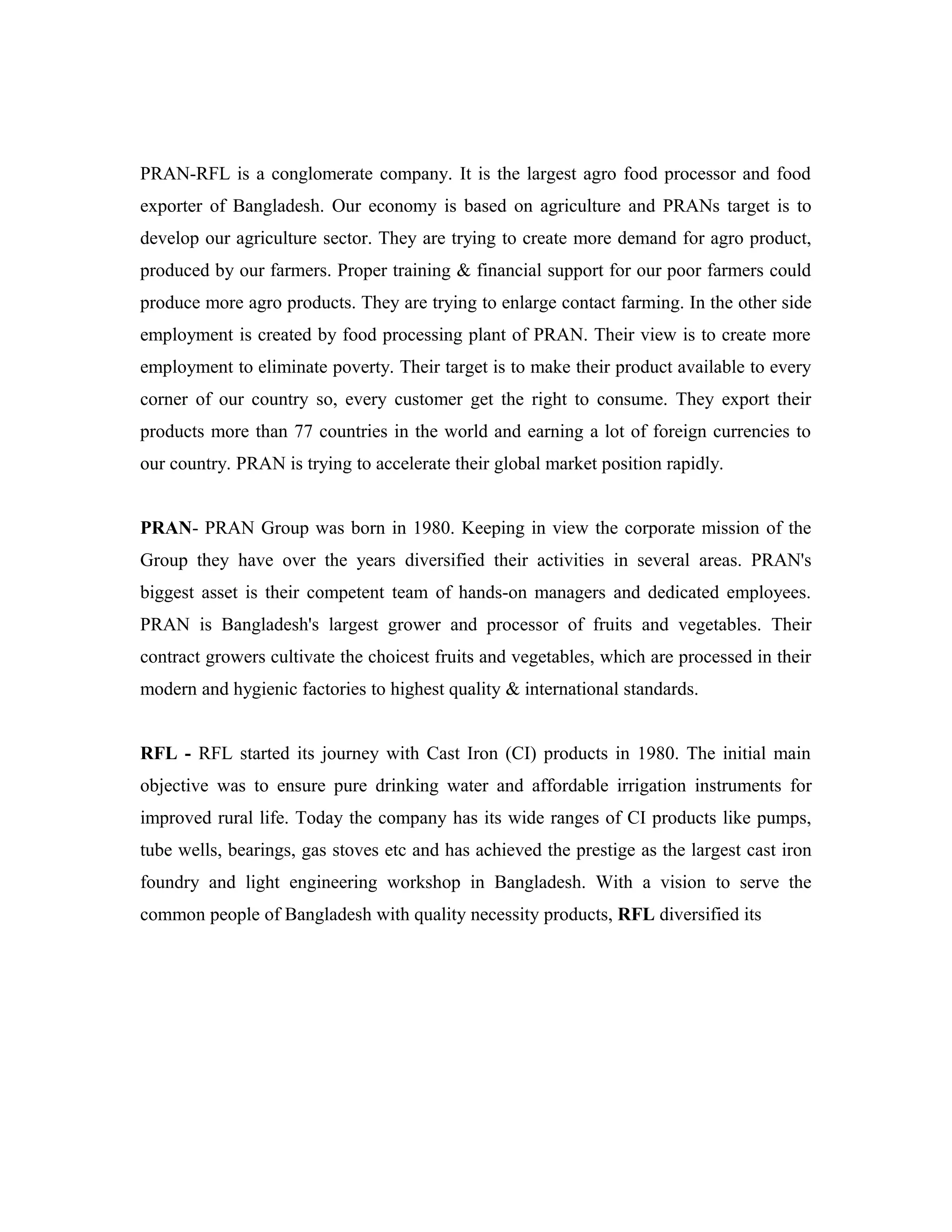 Term paper-on-pran-rfl-group | DOC