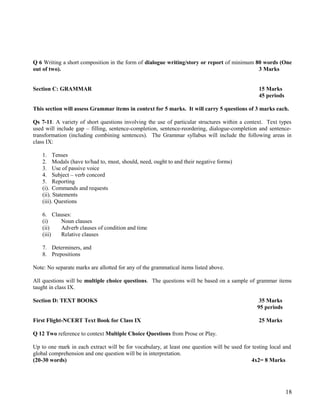 English - Language and Literature : IX Summative Assessmant - l Sample Paper | PDF