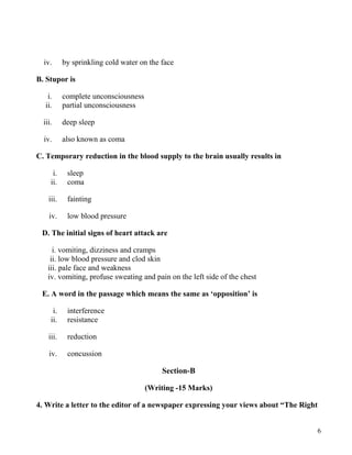 English - Language and Literature : IX Summative Assessmant - l Sample ...