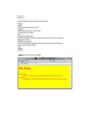 Term 1 computer practicals class VIII | DOCX