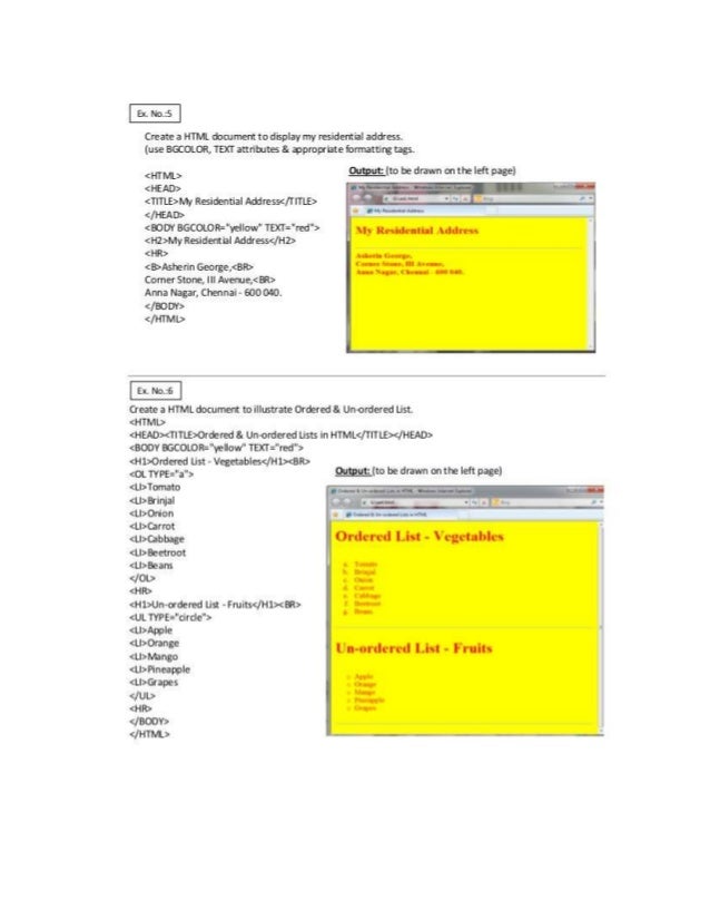 Term 1 Computer Practicals Class Viii