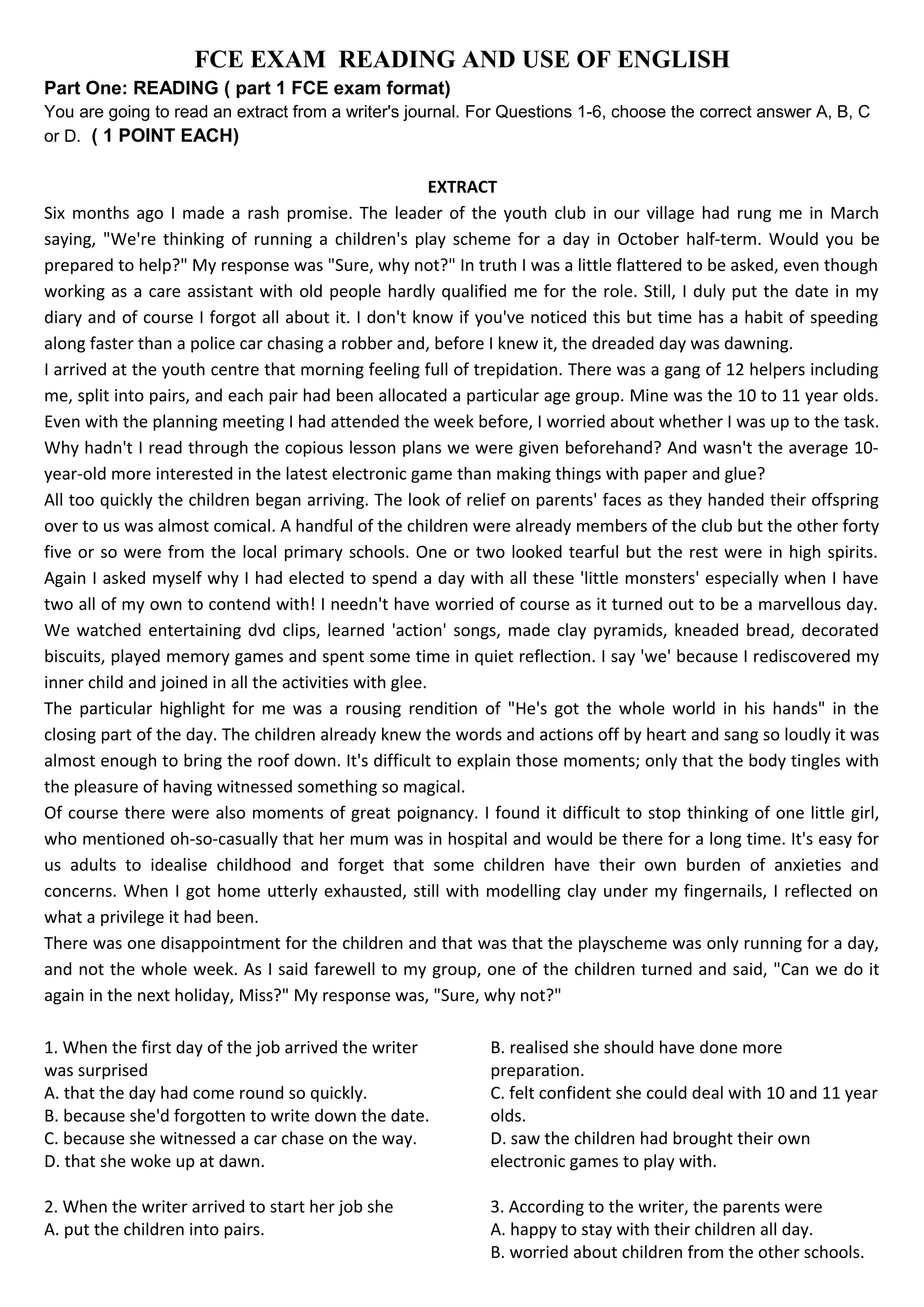 Term 1 fce exam final | DOC