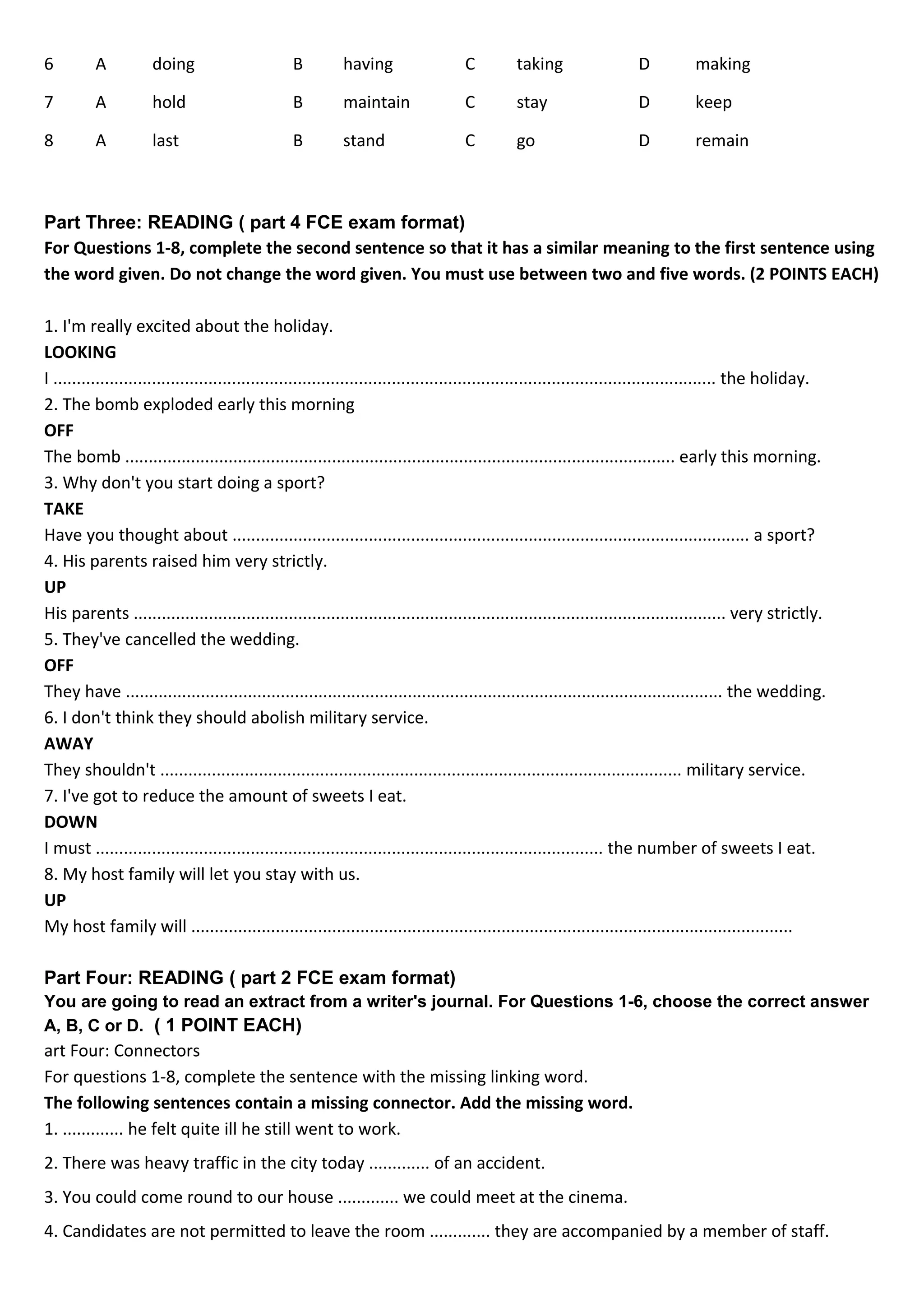 Term 1 fce exam final | DOC