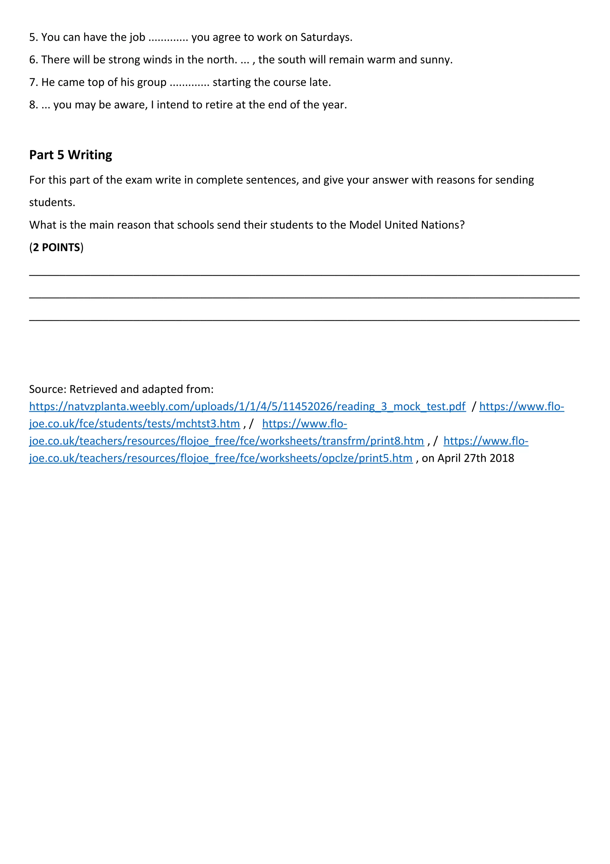 Term 1 fce exam final | DOC