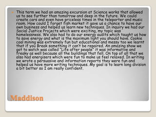 Term 1 student reflection | PPTX