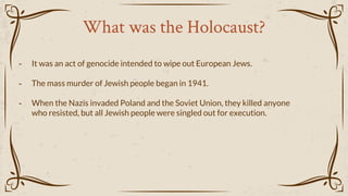 Term 1 Week 4 The Holocaust - Year 10 Modern History | PPTX