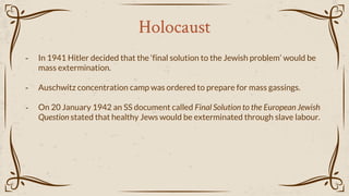 Term 1 Week 4 The Holocaust - Year 10 Modern History | PPTX