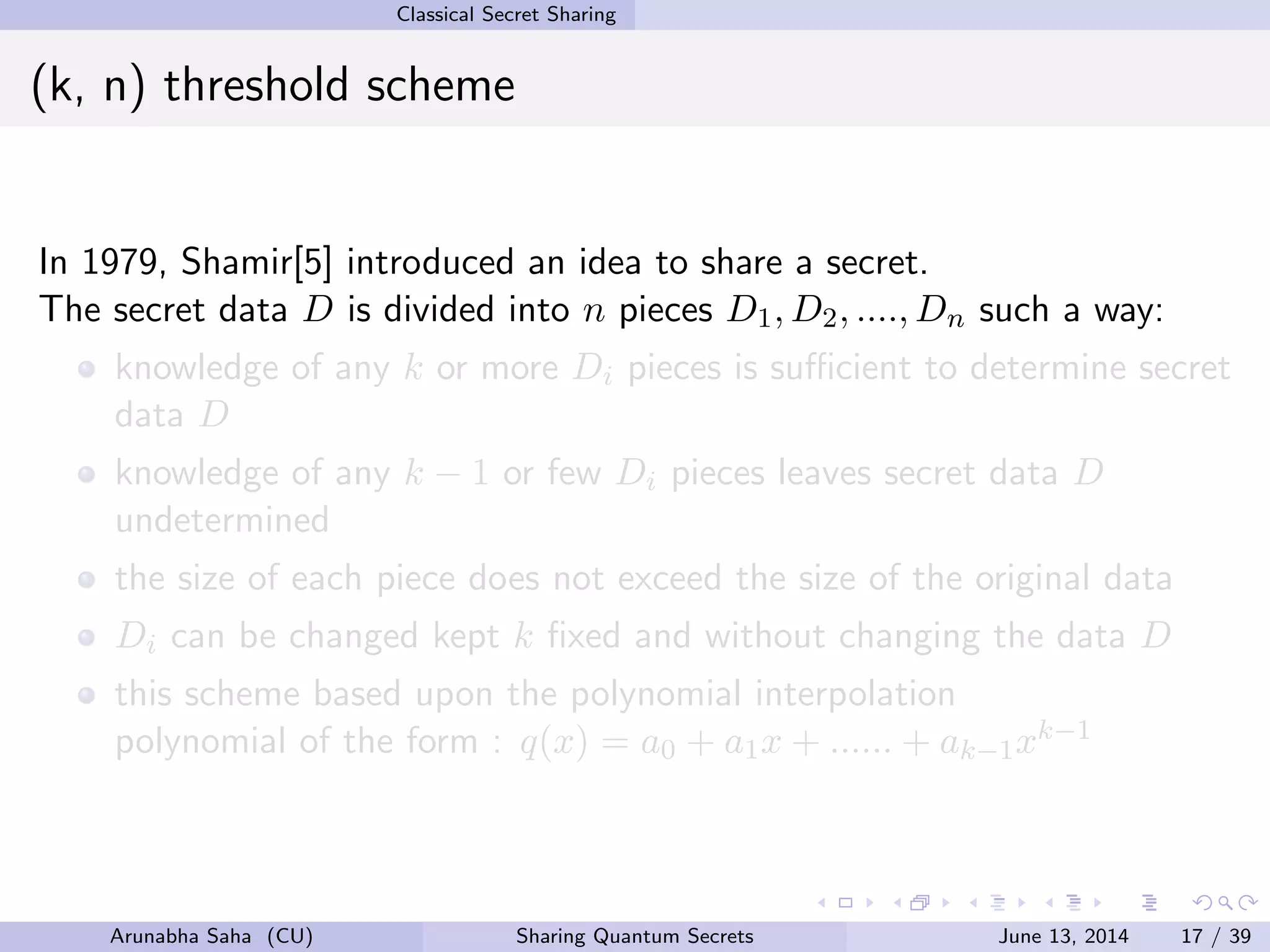 Introduction to Quantum Secret Sharing | PDF