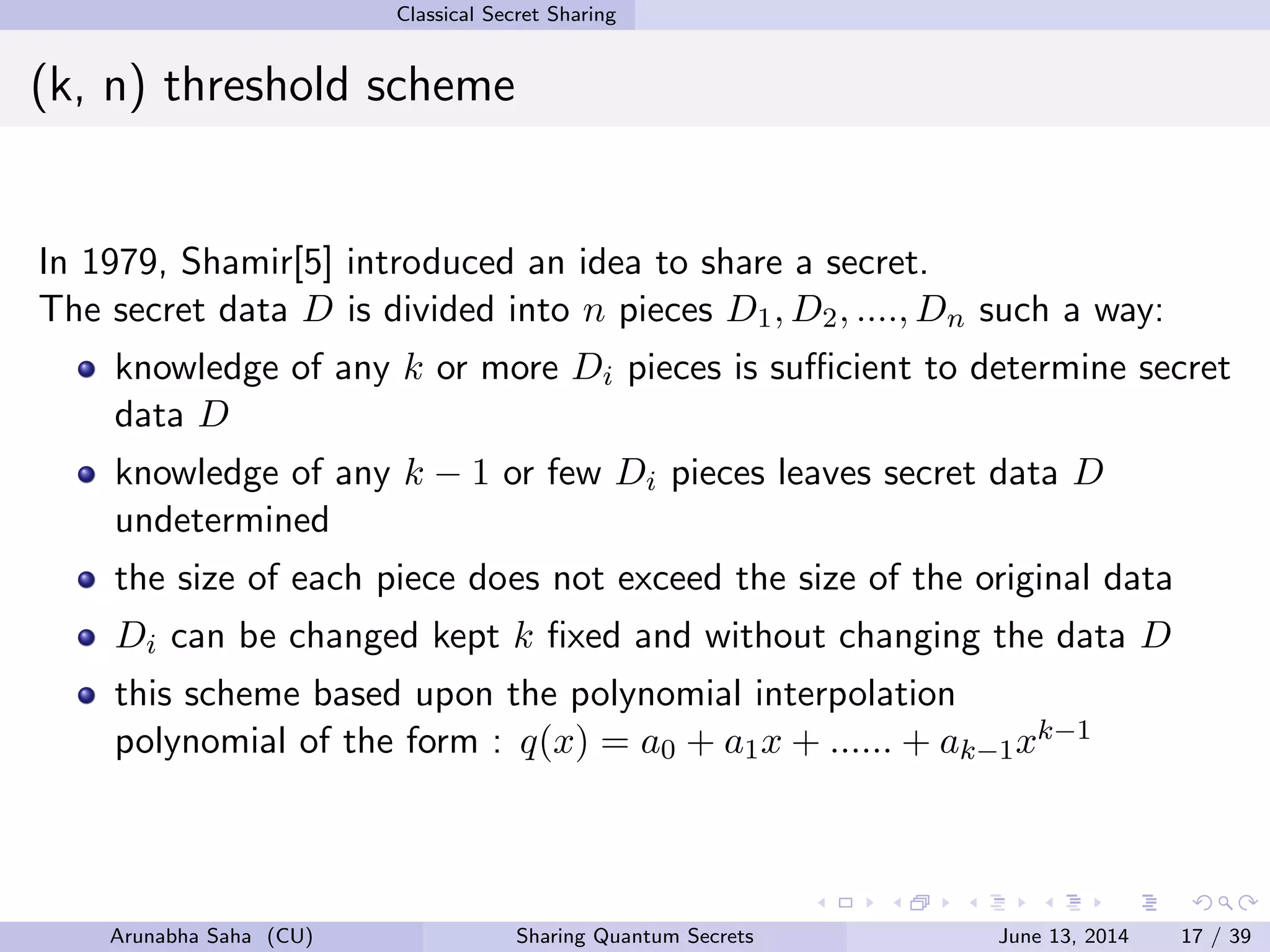 Introduction to Quantum Secret Sharing | PDF