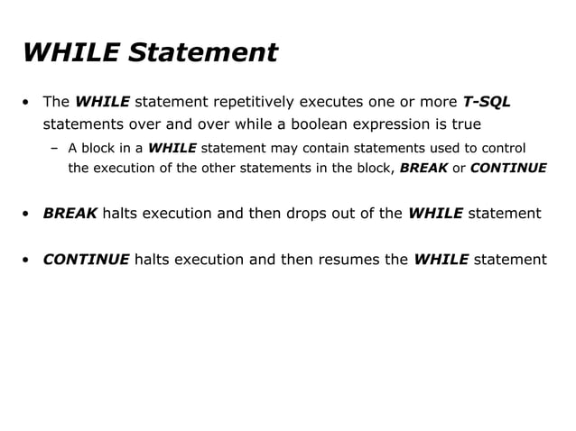 Lecture 2. MS SQL. Stored procedures. | PPT