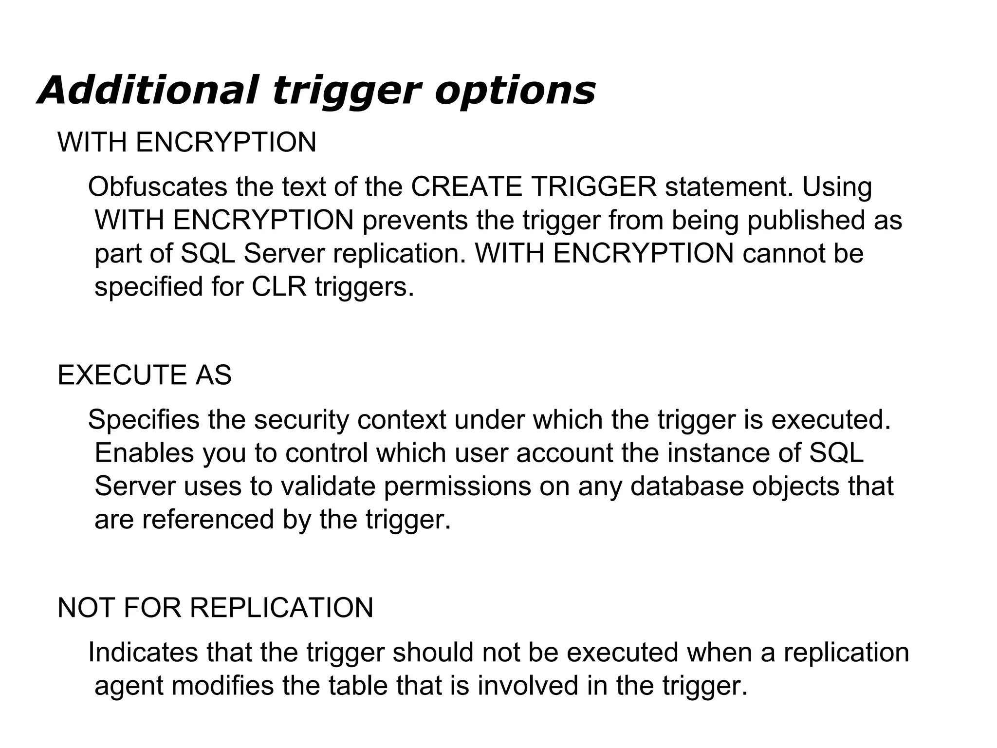 Lecture 4. MS SQL. DML Triggers | PPT