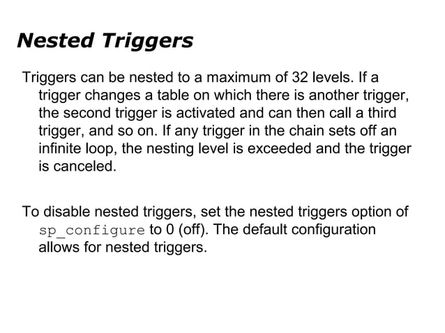 Lecture 4. MS SQL. DML Triggers | PPT