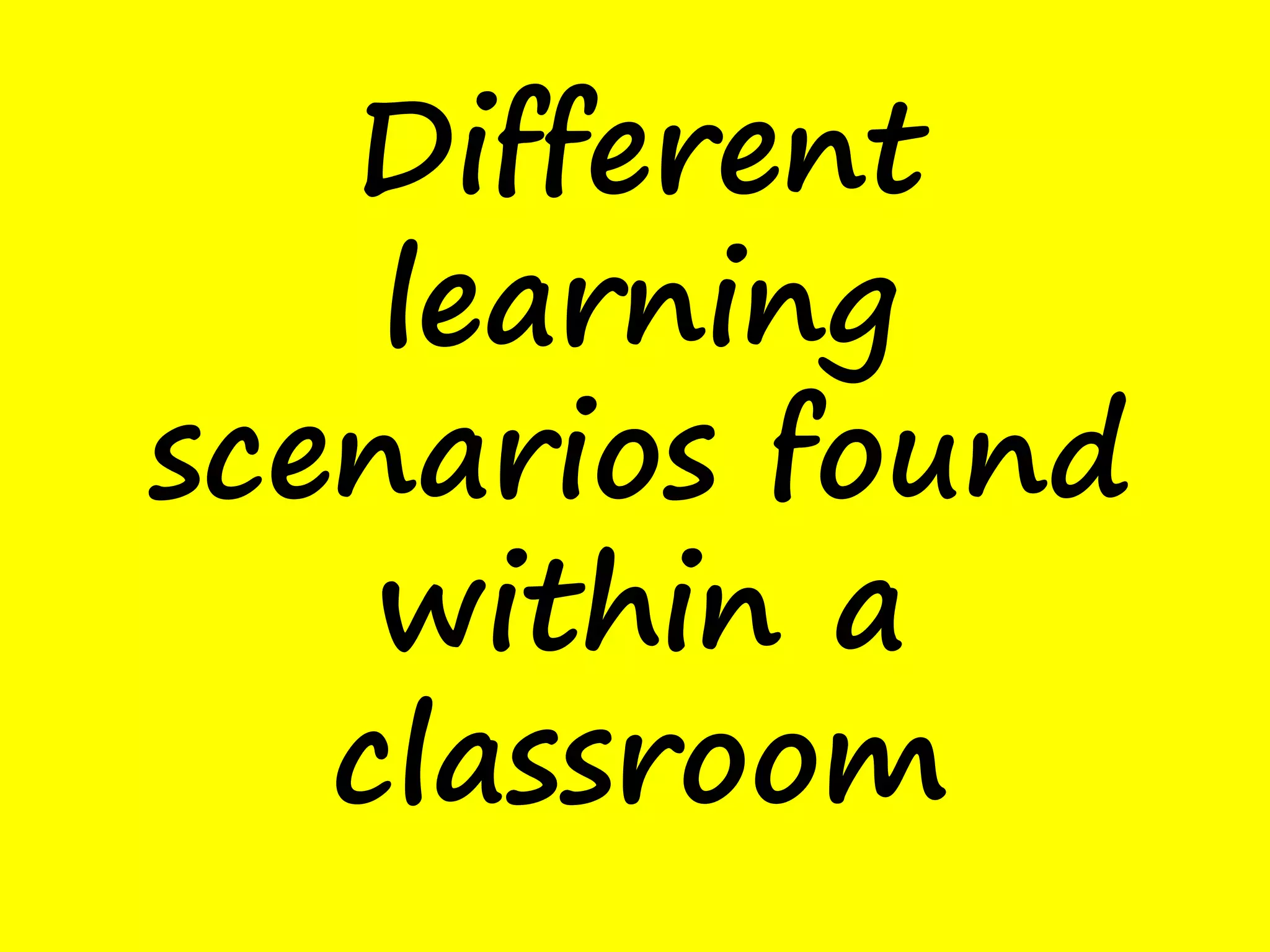 Term 2 what is teaching like in different scenarios pictures | PPT