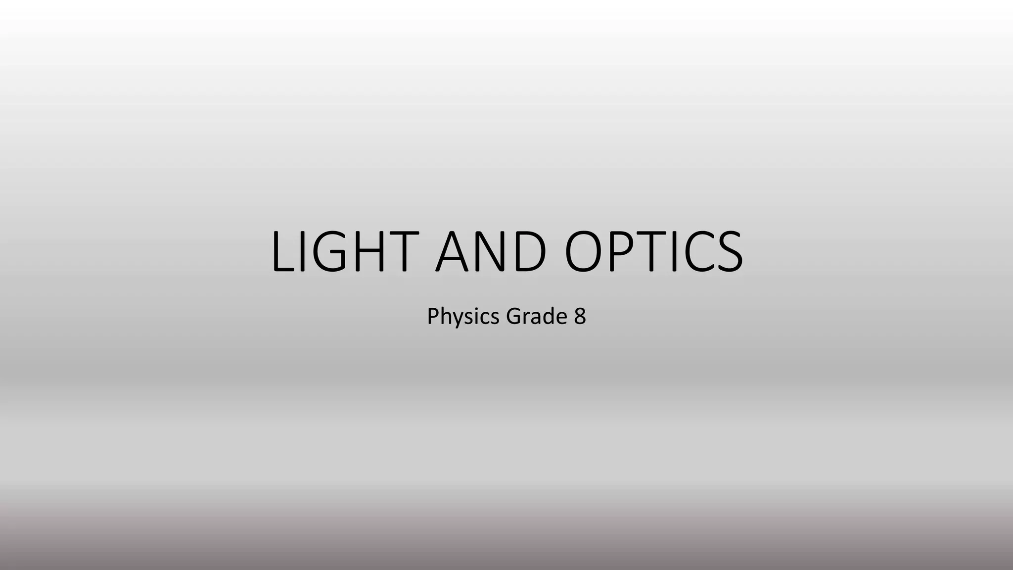 Term 3-Chapter 1-Material 1-Light and Optics.pptx | Physics | Science