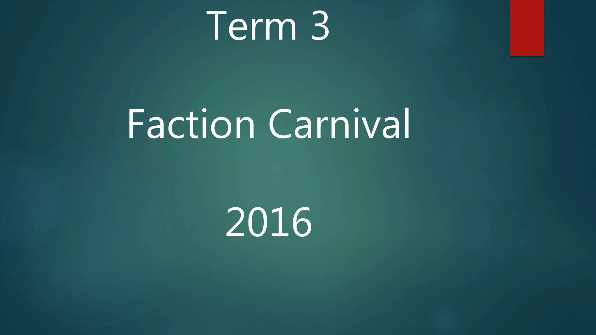 Term 3 Faction Carnival | PPTX