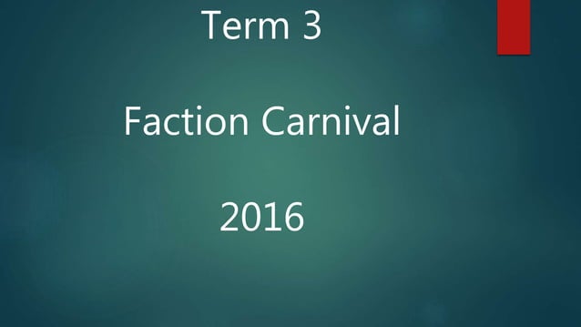 Term 3 Faction Carnival | PPTX