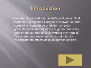 Term 3 Project Surface Tension | PPTX