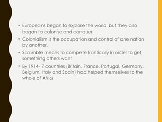 The Scramble & Partition for Africa .pptx