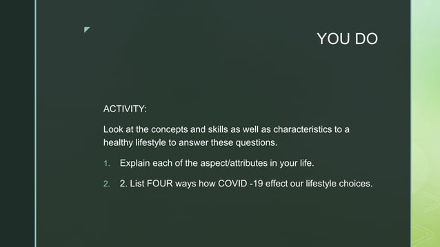 Term 3 Week 1 Healthy and balanced lifestyle choices.pptx | Wellness ...