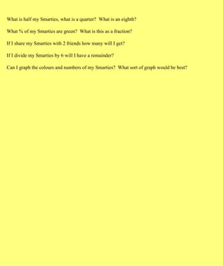 Year 5 Term 4 smartie maths | PPT