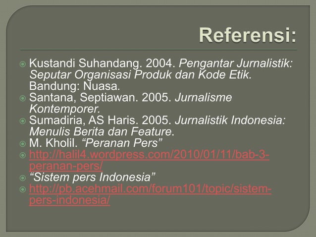 Term 9 sistem dan ruang lingkup pers | PPTX
