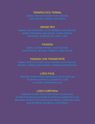 Termales de san vicente | DOCX