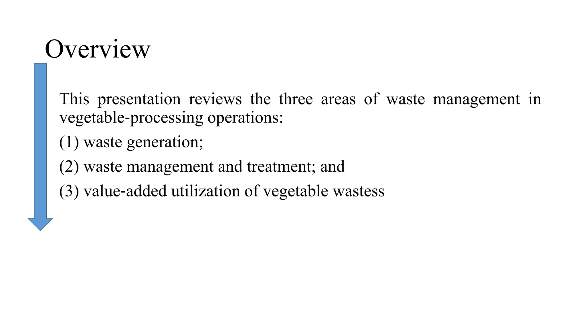 vegetable waste management | PPTX