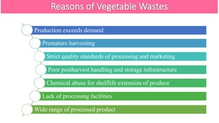 vegetable waste management | PPTX
