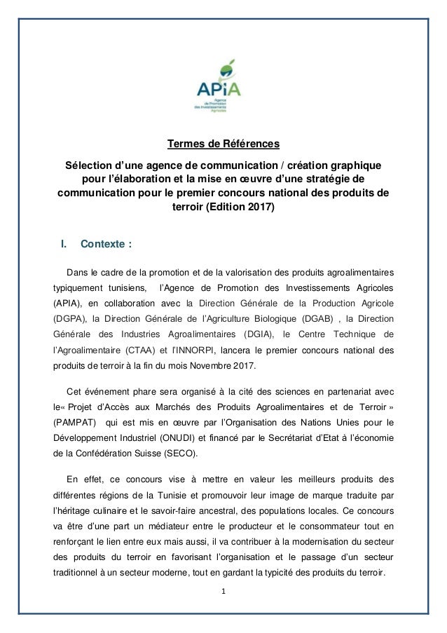 Termes de références boite com