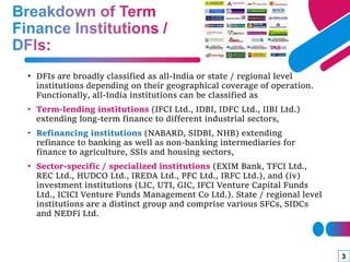 Term finance institutions or Developmental Finance Institutions in ...