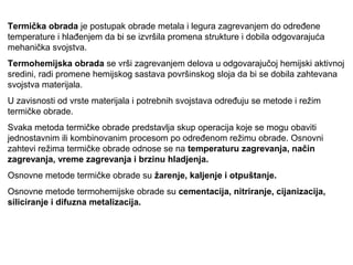 Termicka obrada | PPT