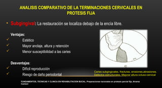 Terminaciones Cervicales en PFIJA. dentalppt | PPT