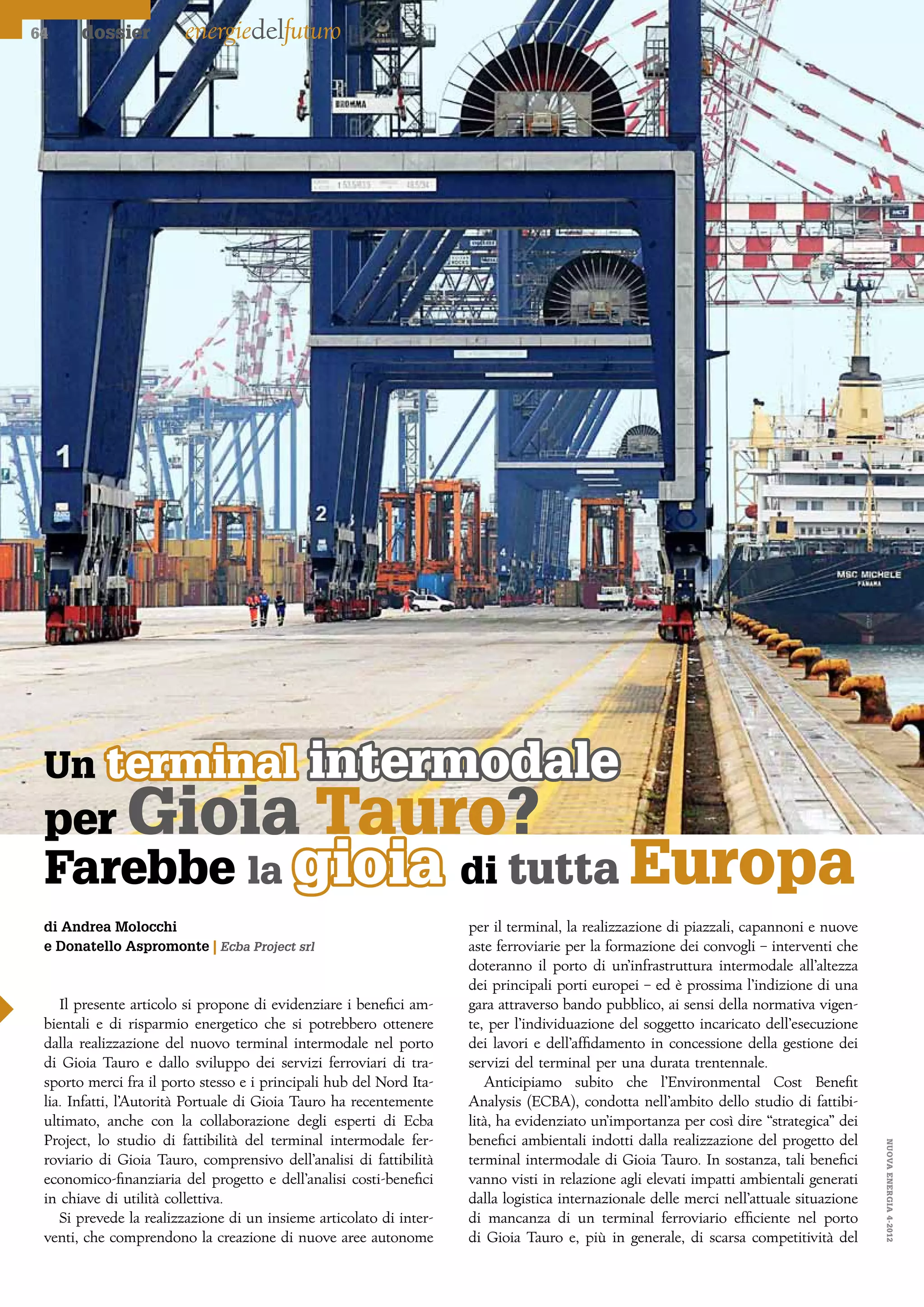 Terminal intermodale ferroviario di Gioia Tauro | PDF