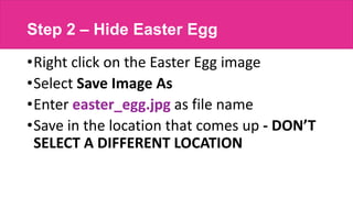 Easter Egg Hunt using terminal | PPTX