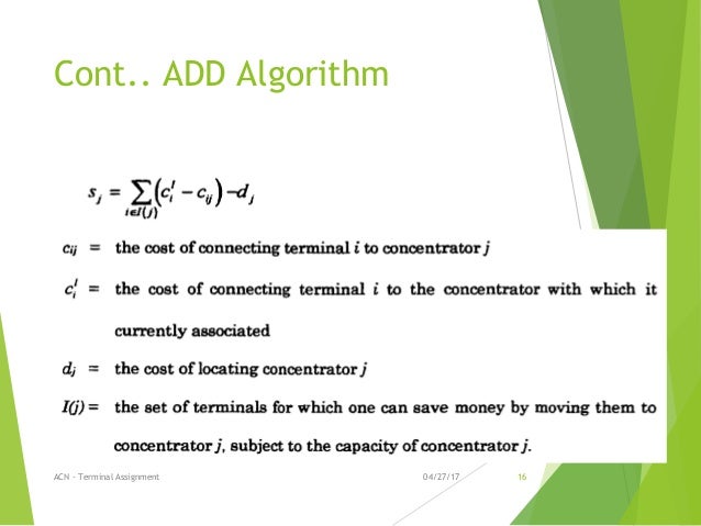 Terminal assignment algorithm