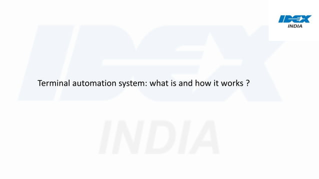 Terminal automation system: what is and how it works ? | PPT