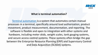 Terminal automation system: what is and how it works ? | PPT