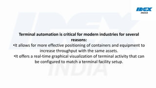 Terminal automation system: what is and how it works ? | PPT