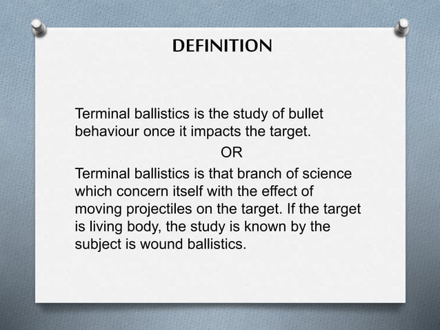 Terminal ballistics | PPTX