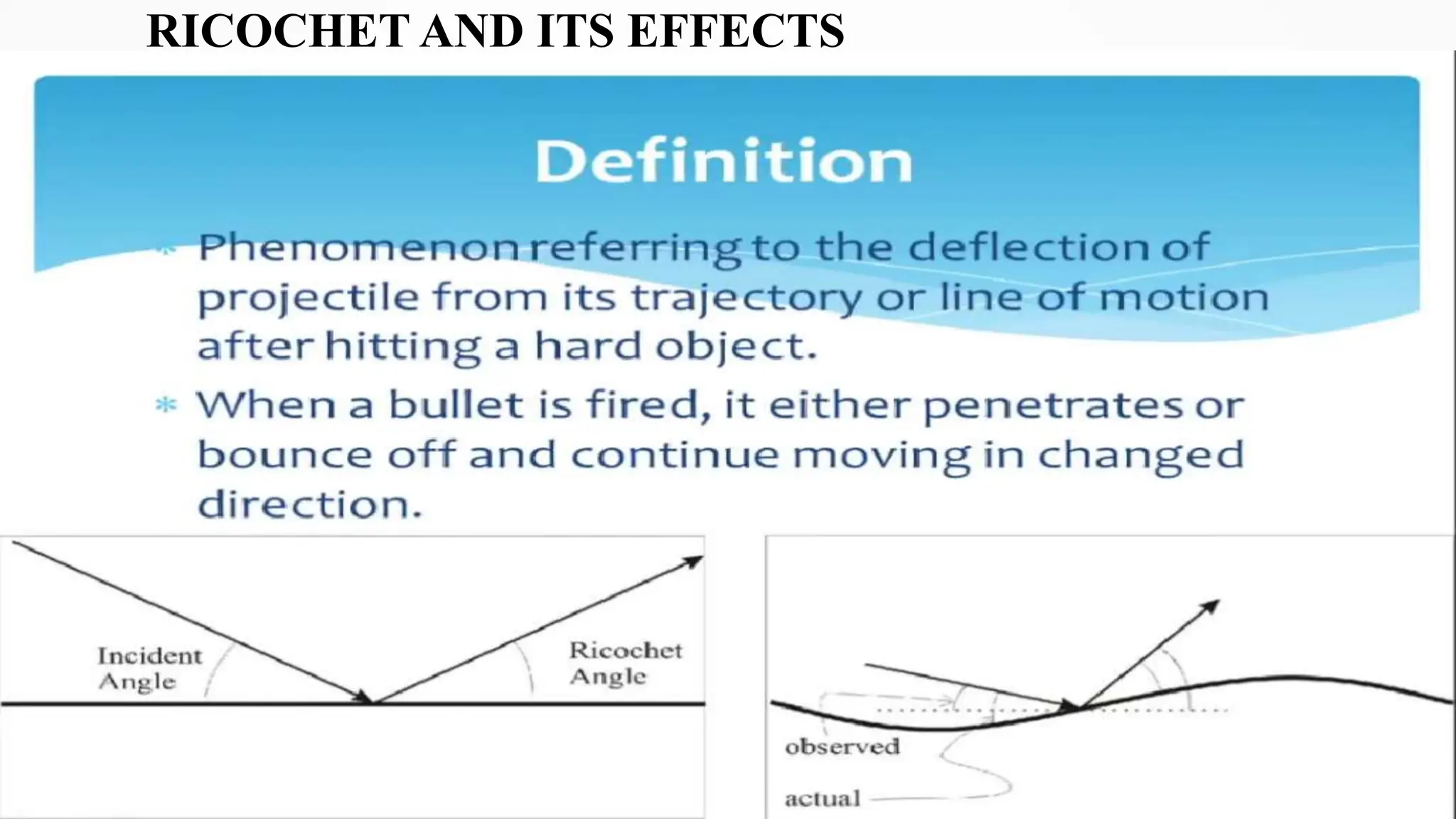 TERMINAL BALLISTICS.pptx EFFECT OF PROJECTILE ON HIYYING THE TARGET | PPTX