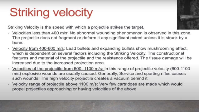 TERMINAL BALLISTICS.pptx EFFECT OF PROJECTILE ON HIYYING THE TARGET ...