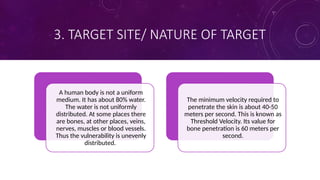 Terminal Ballistics (effect of projectile on hitting the target).pptx